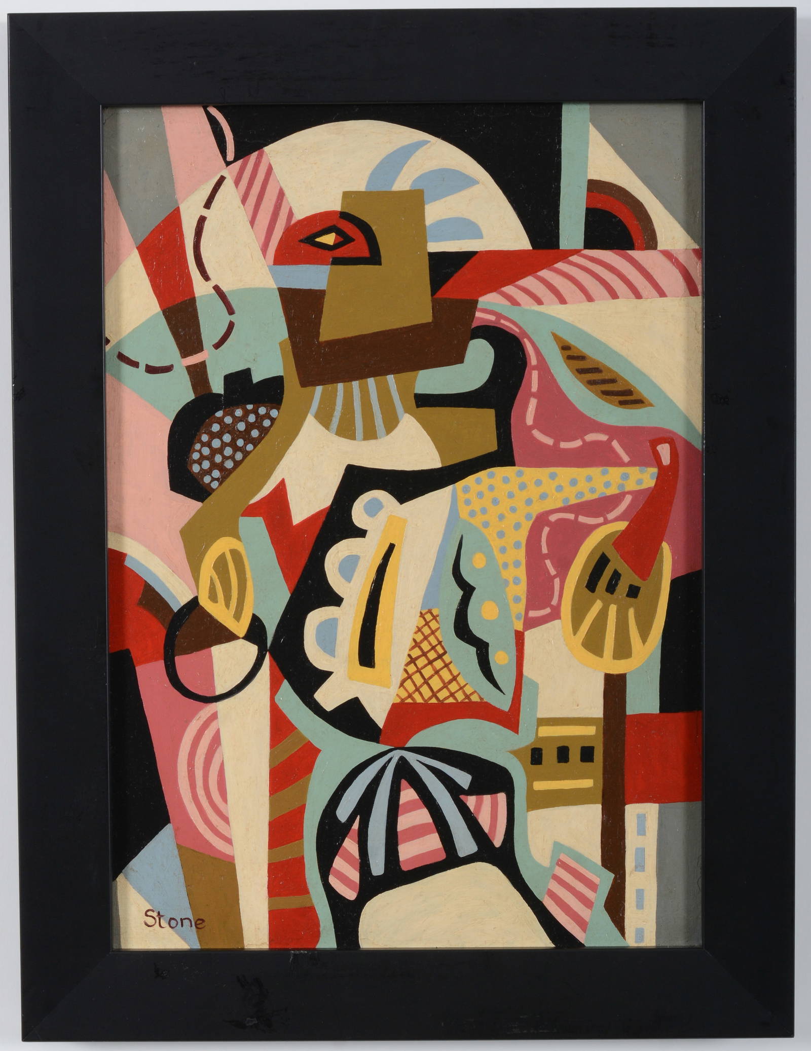 Louis K. Stone. Fine Abstract Painting. Various Colors And Designs. Oil ...