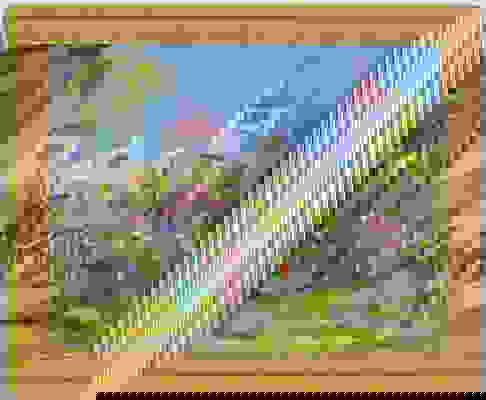 Bermuda Painting. "victoria Park Hamilton". Oil On Board. Faintly ...