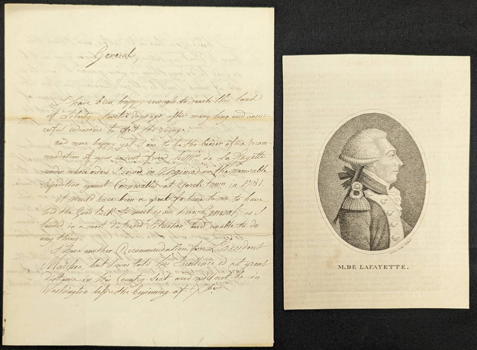 Marquis De Lafayette. American Revolution. Autograph Signed Copy Letter ...