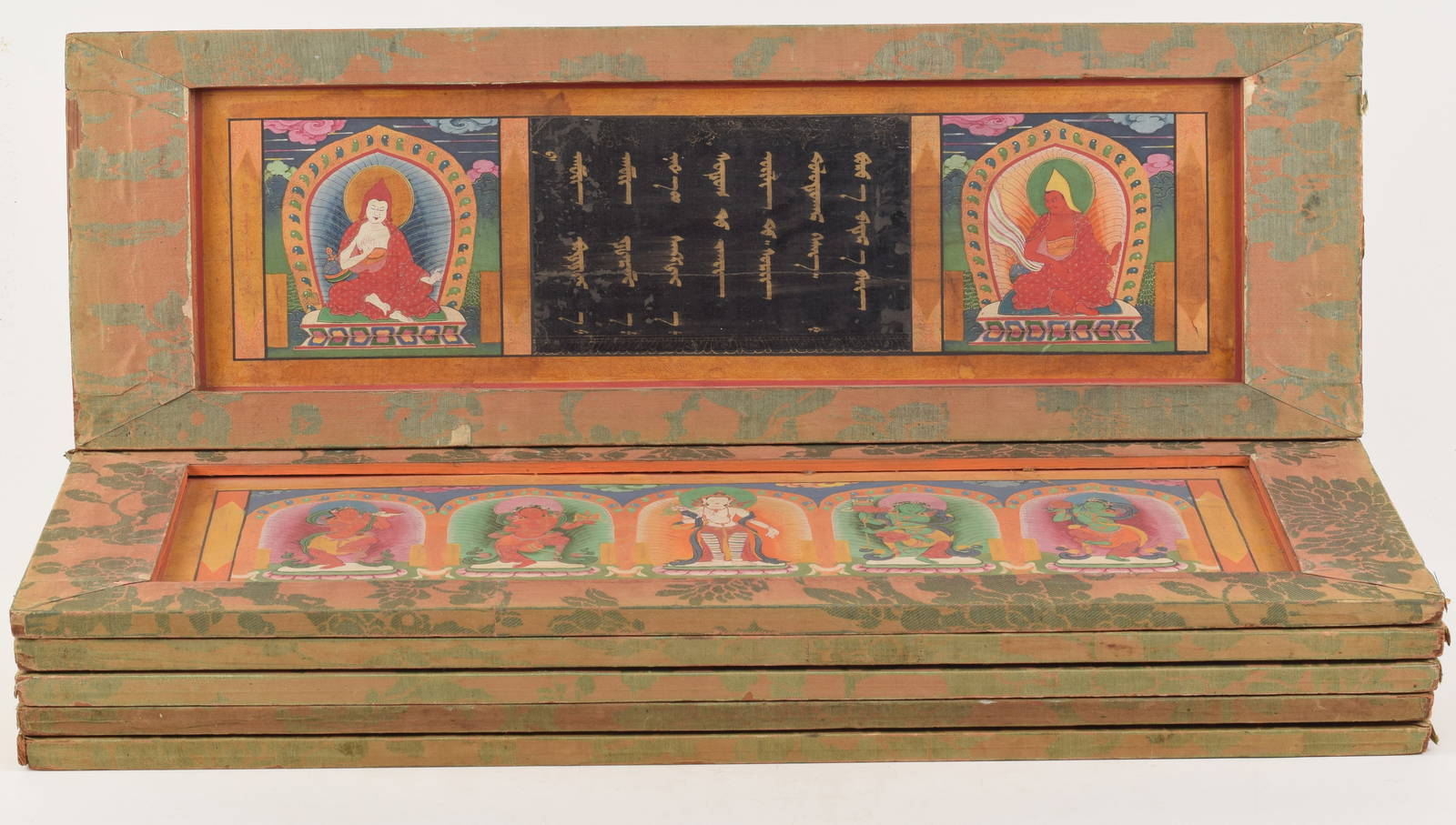 6 Illuminated Sutra Panels. Tibet. 18th Century. Ink, Colors And Gilt ...