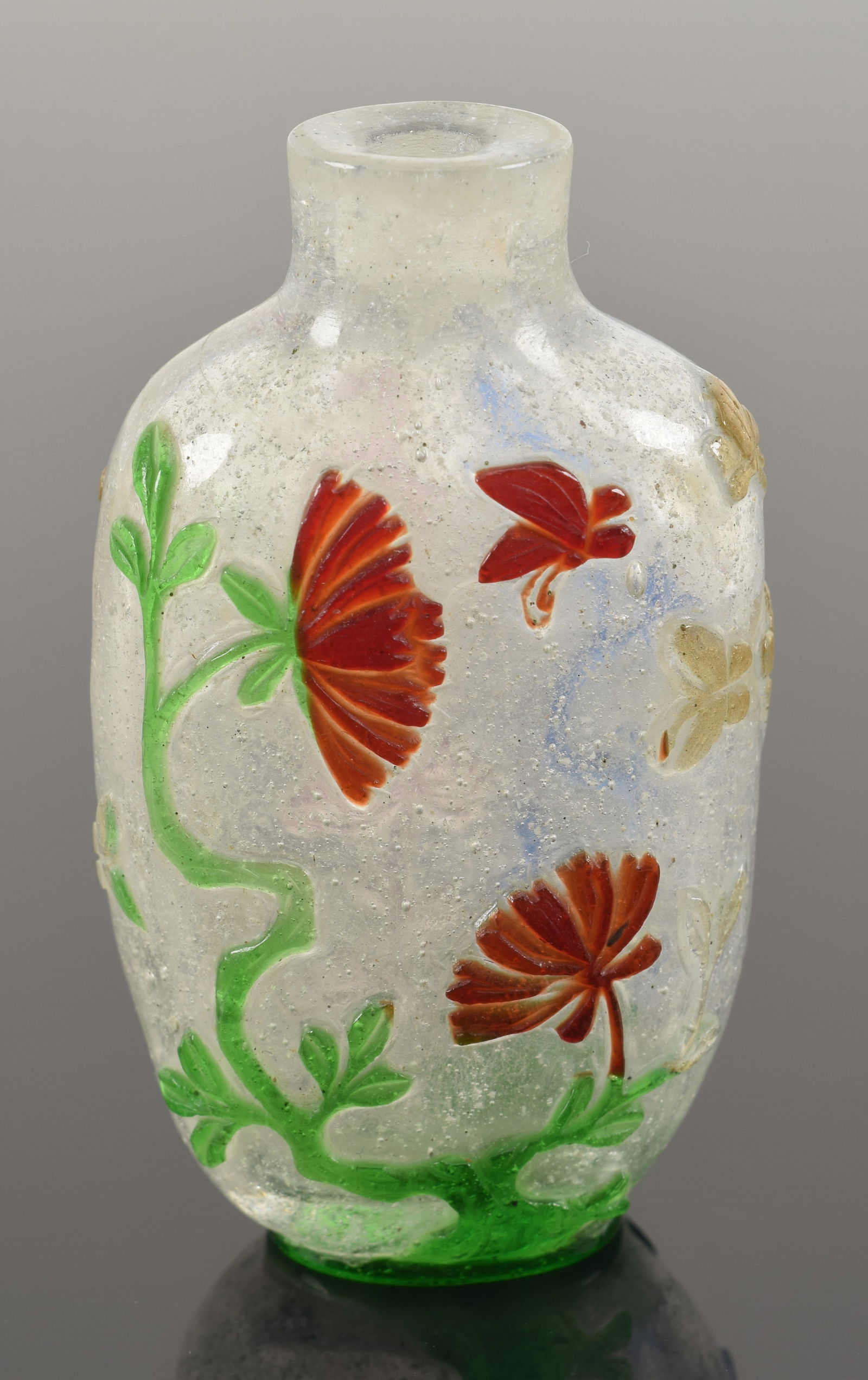 Cameo Glass Snuff Bottle. China. 19th Century. Su Chou School. Surface ...