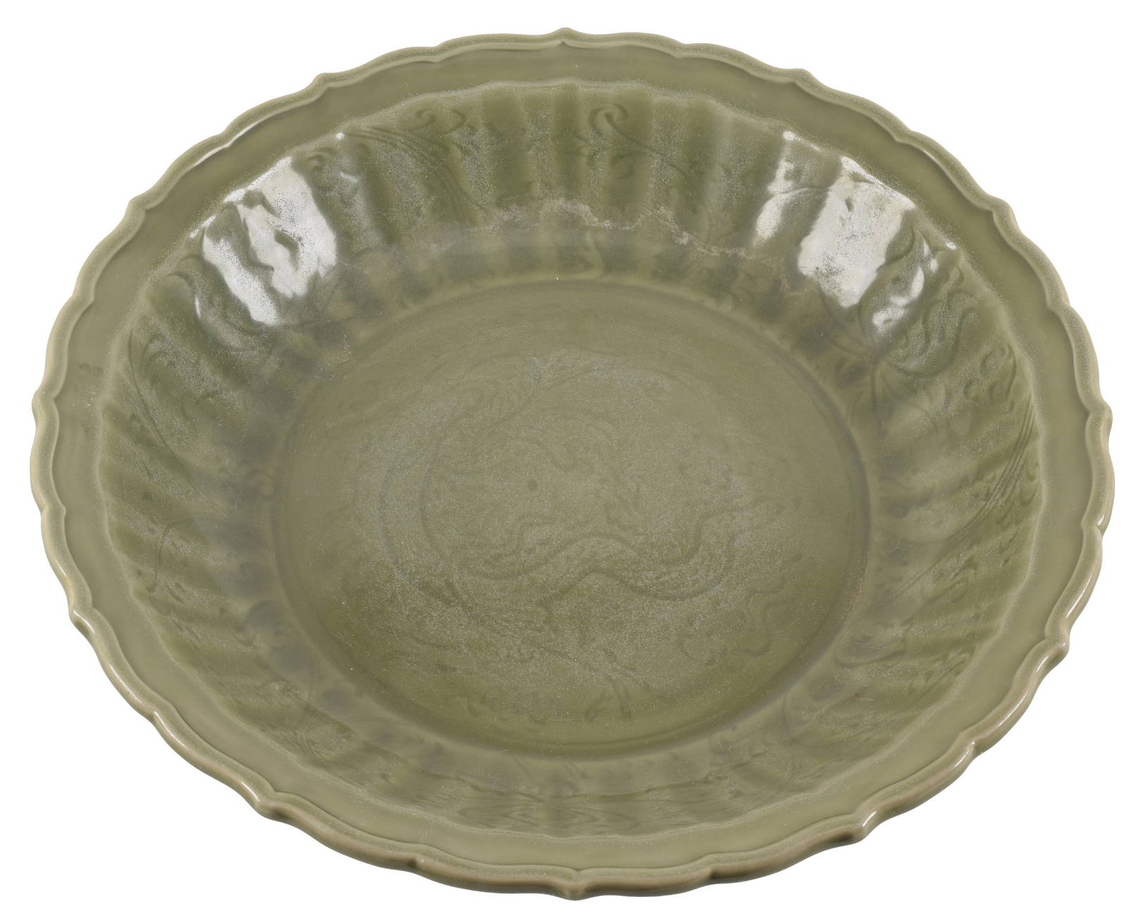 Celadon Charger. China. Ming Period (1368-1644). Lung Chuan Ware ...