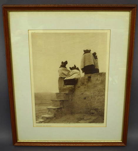 Edward Curtis Original Photograveur "watching The