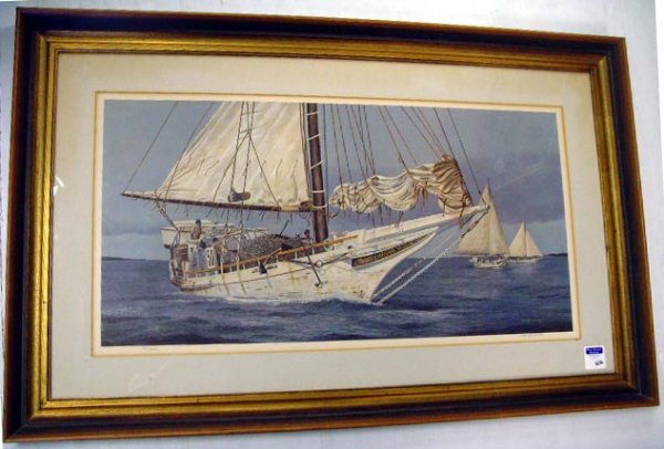 606: WELLINGTON WARD JR. SIGNED PRINT - SEASCAPE WITH B - May 18, 2008 ...