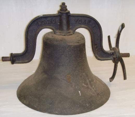 Early Cast Iron School House Bell #20 Yoke 27 X