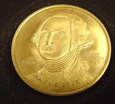 Bicentennial Gold Coin George Washington With Case