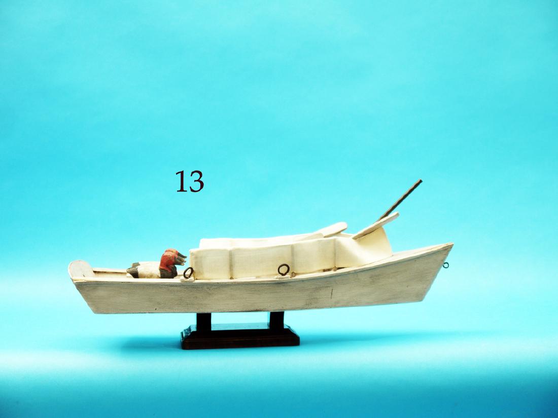 MINIATURE SCULLING BOAT MODEL by Jim Autin. Excellent
