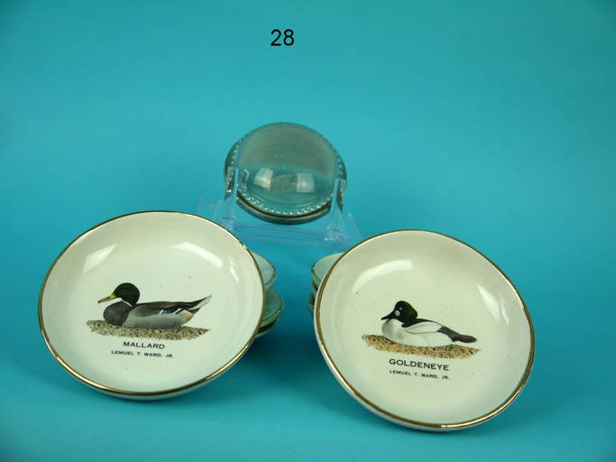 Eight Ducks Unlimited Ash Trays, Paperweight