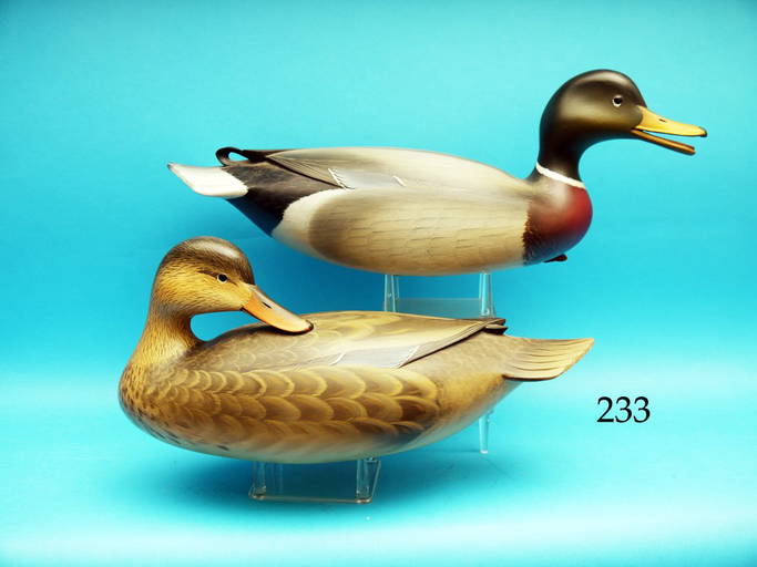 Very Fine Pair Of Mallards By George Strunk, Glendora,