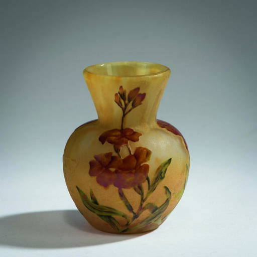 Daum Freres, Nancy, 'laurier Rose' Vase, 1910 15