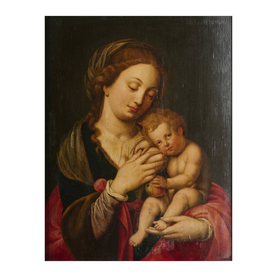 Joos Van Cleve (1485 Kleve - 1540 Antwerp) (surrounding), Madonna Lactans, Around 1500 Auction