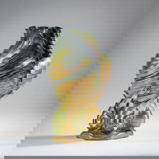 Vilmos Zsolnay, Pécs, Vase With Fish, C. 1902 Auction