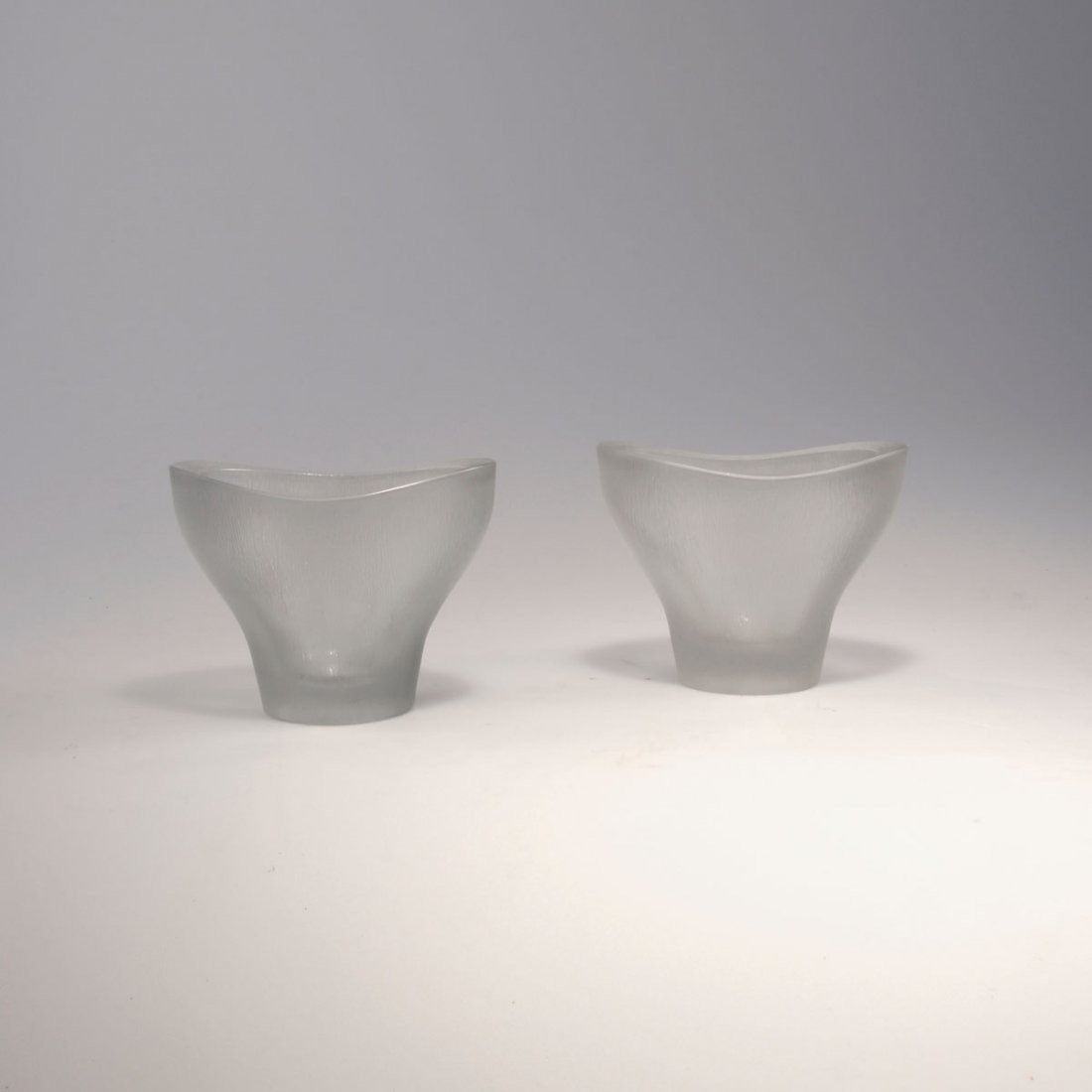 Frantisek Vizner. Two 'eye Bath' Vases, 1962. H. 13.7 C