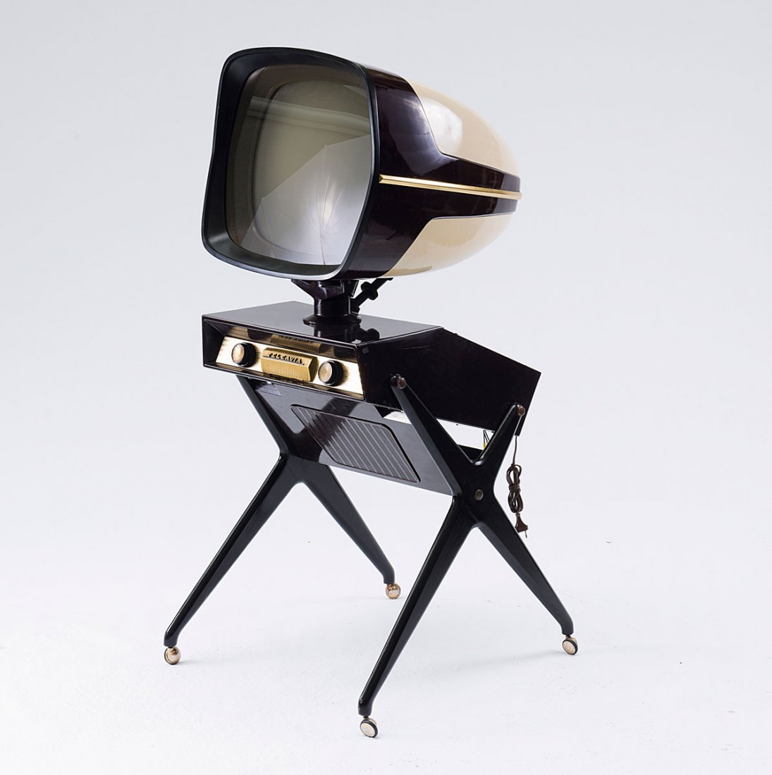 Teleavia, France. 'Teleavia' TV set, 1950s. H. 138 x 65
