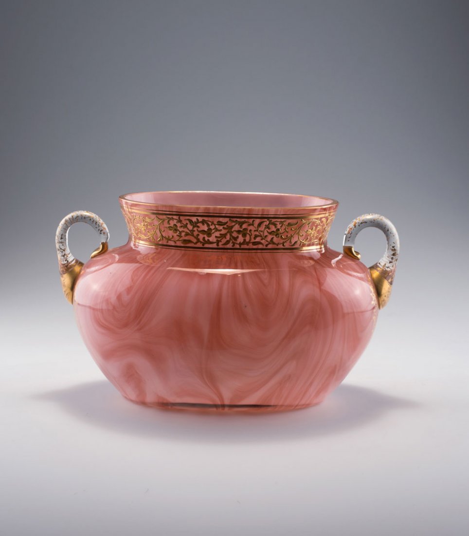 Loetz Wwe., Klostermuhle. Flowerpot, c1889. H. 18.5 cm; - Nov 05, 2013 ...
