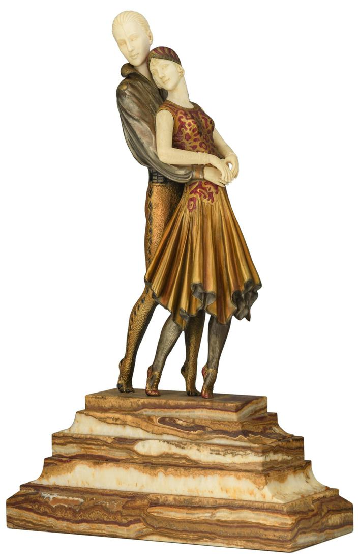 Chiparus D.h., A Chryselephantine Group Of 'tango'