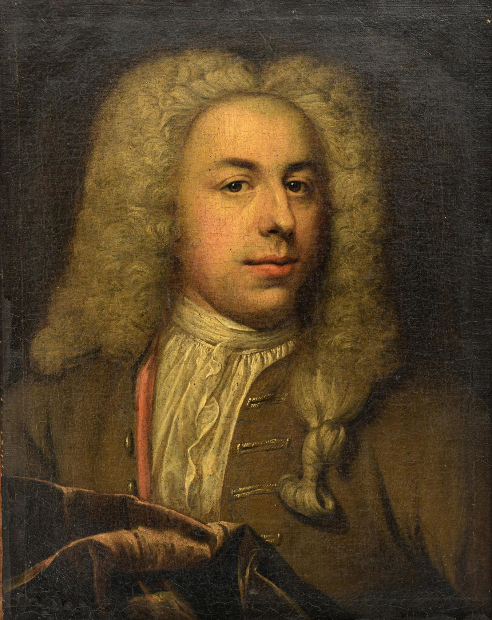 The Portrait Of A Nobleman Wearing A Wig, Early 18thc,