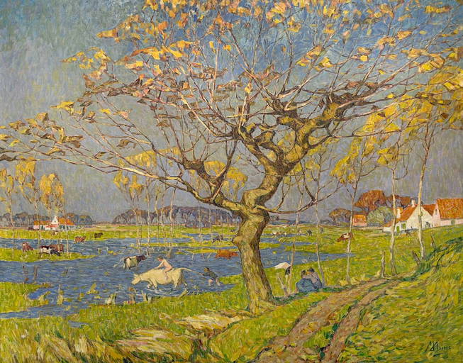 Modest Huys (1874/5 1932), 'schitterende Herfstdag, Automne Radieux ...
