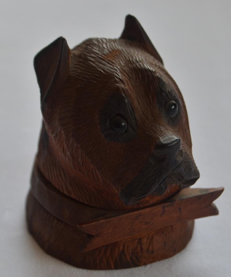 Handcarved Wood Inkwell Signed and Numbered