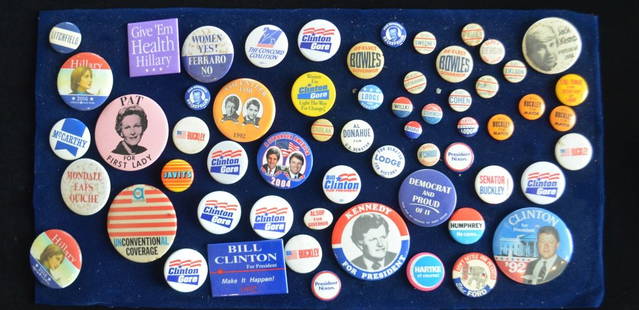 Political Buttons & G. Mccarthy Campaign Banners,1960s