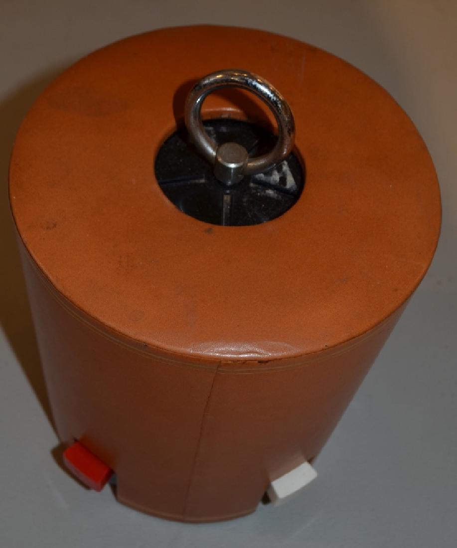 Vintage Leather and Wood Poker Chip Dispenser