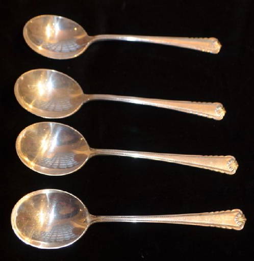 Antique Rogers Sterling Silver Moonbeam Spoons