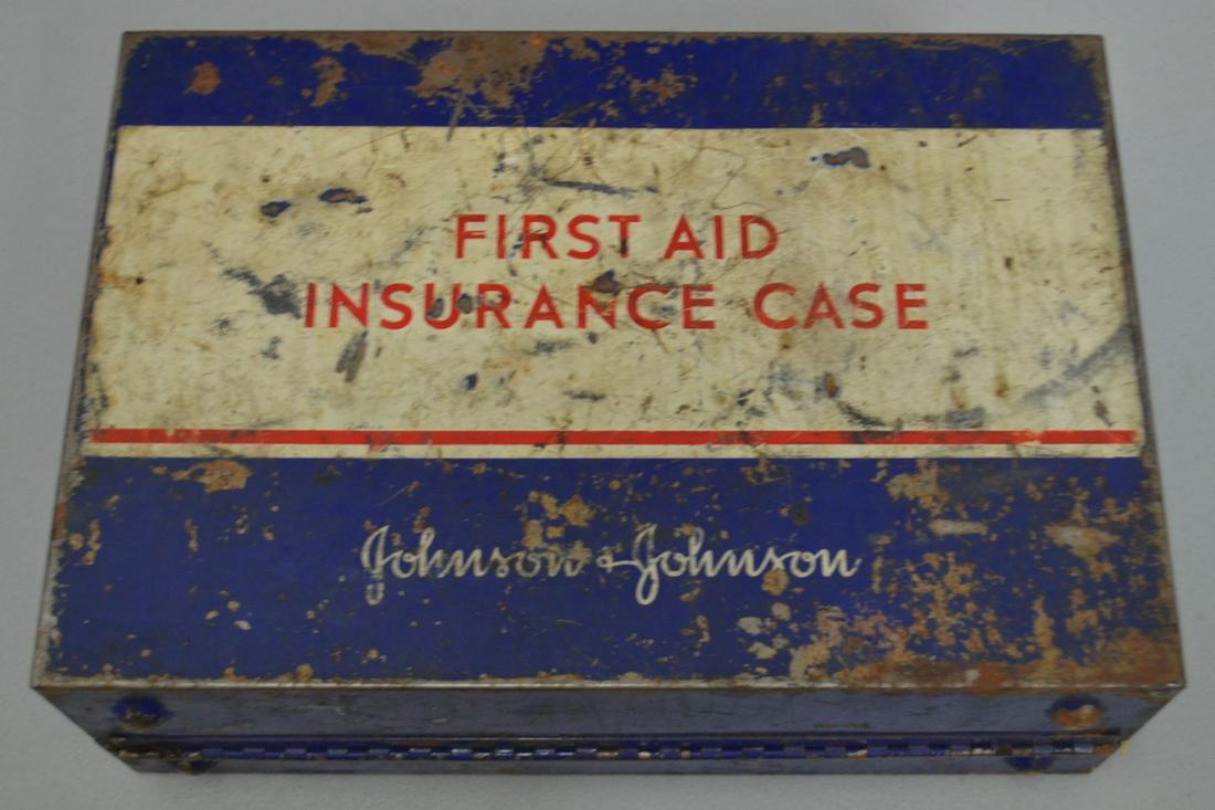 Vintage Johnson & Johnson First Aid Insurance Case