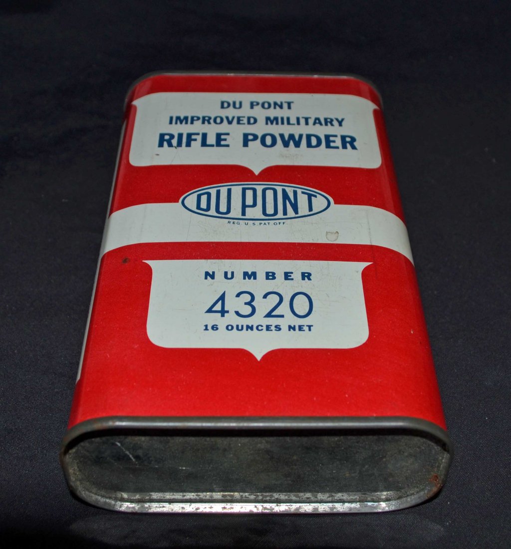 1920's Dupont Improved Military Rifle Powder Tin 4320