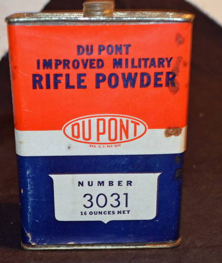 1930's Dupont Improved Military Rifle Powder Tin 3031