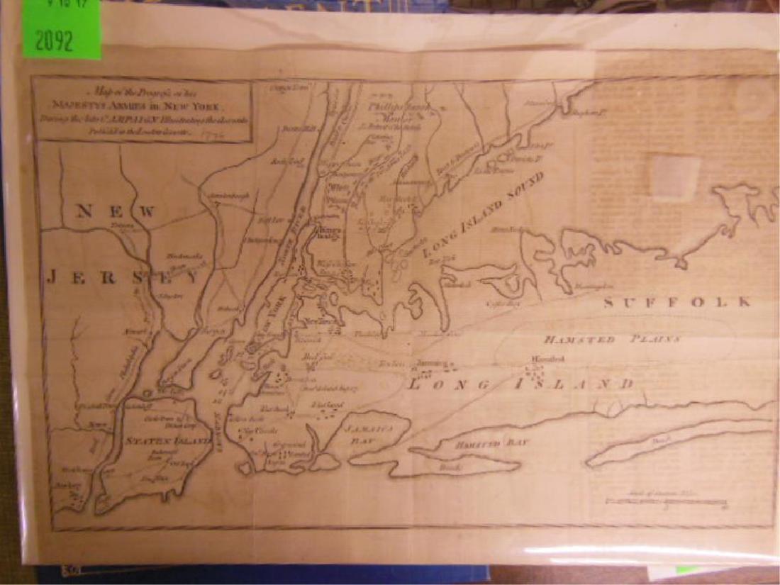 1776 Colonial New York Map