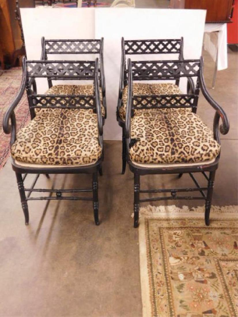 Set 4 Sheraton Style Fancy Chairs