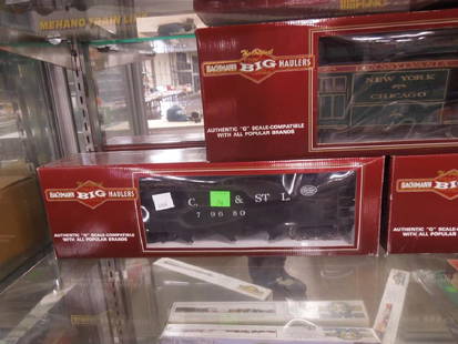 Three Bachmann Big Haulers G Gauge 98490 Skeleton Log Cars With Logs In ...