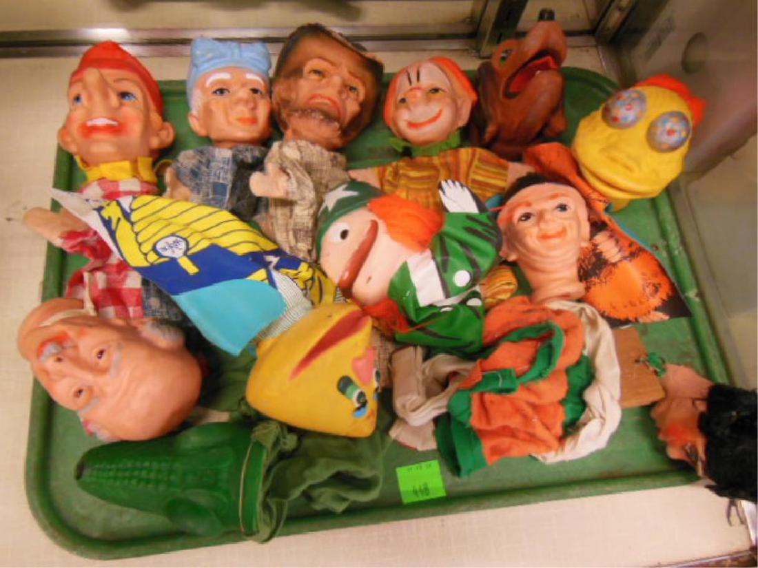 10 Rubber Head Hand Puppets