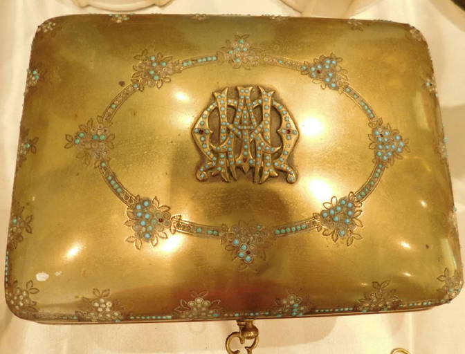 Antique Brass Jewelry Box