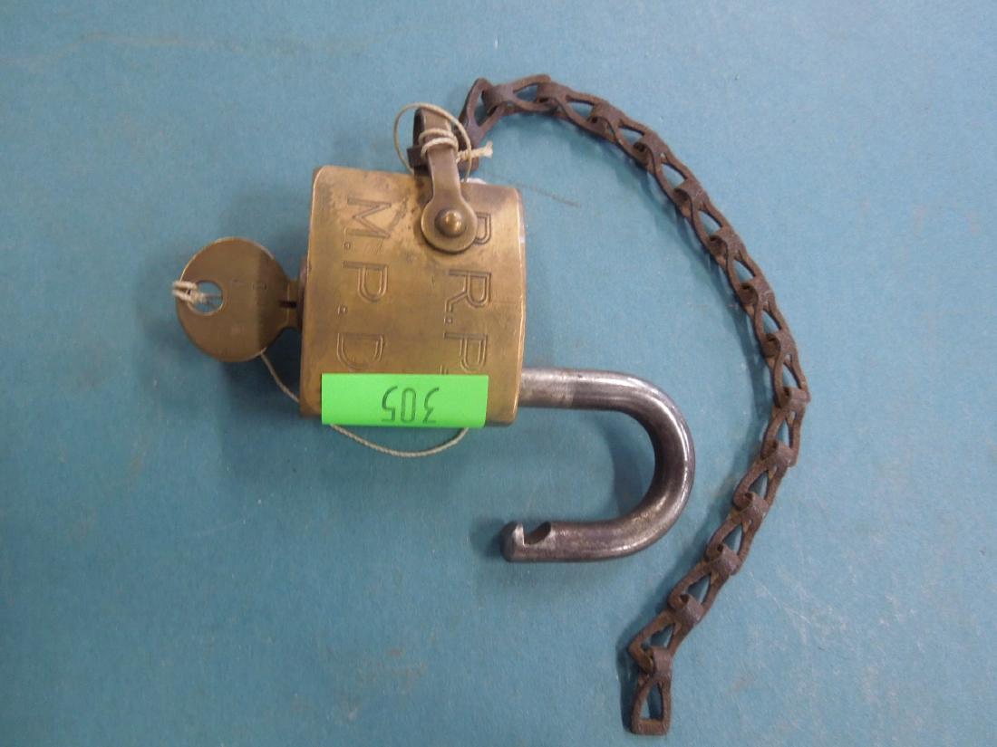 Pennsylvania Railroad Switch Lock with Key