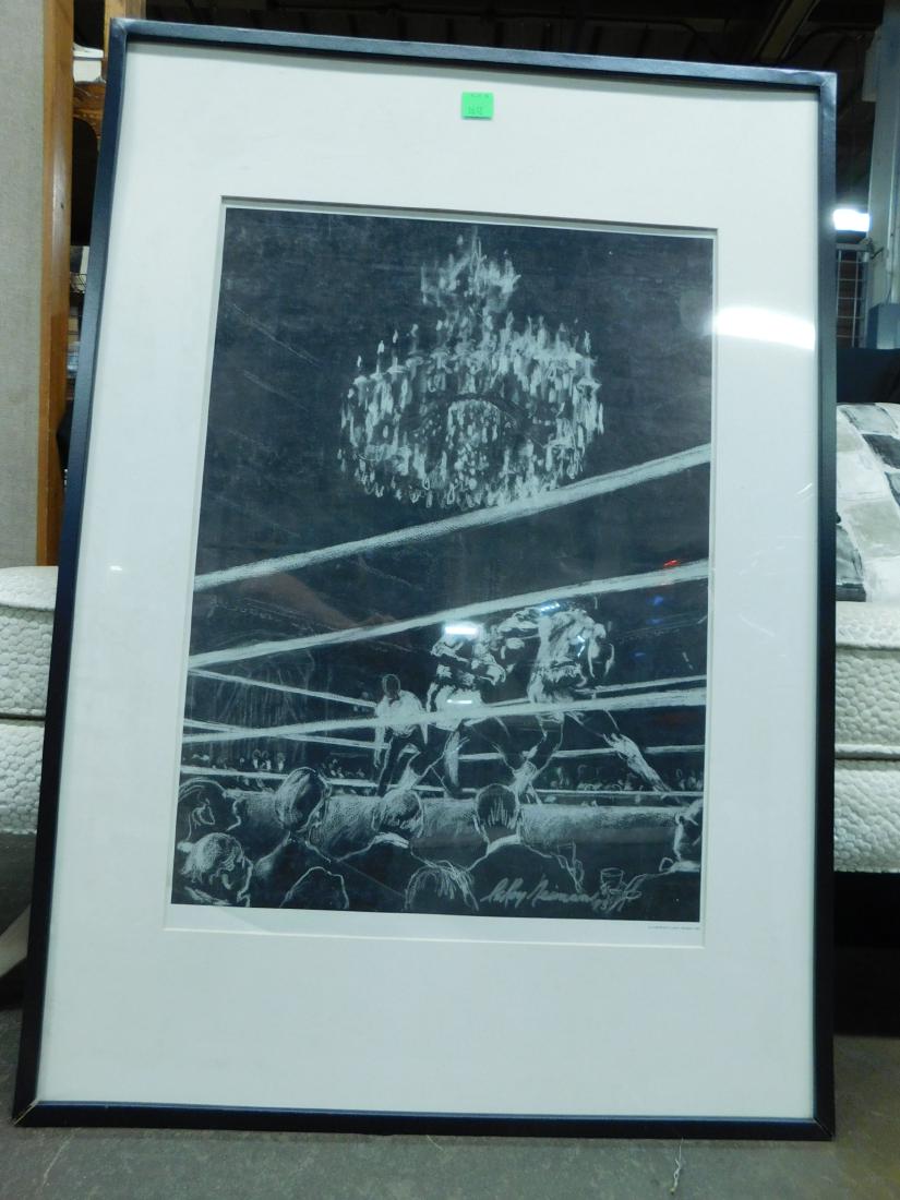 Leroy Neiman Boxing At The Ritz Poster Signed