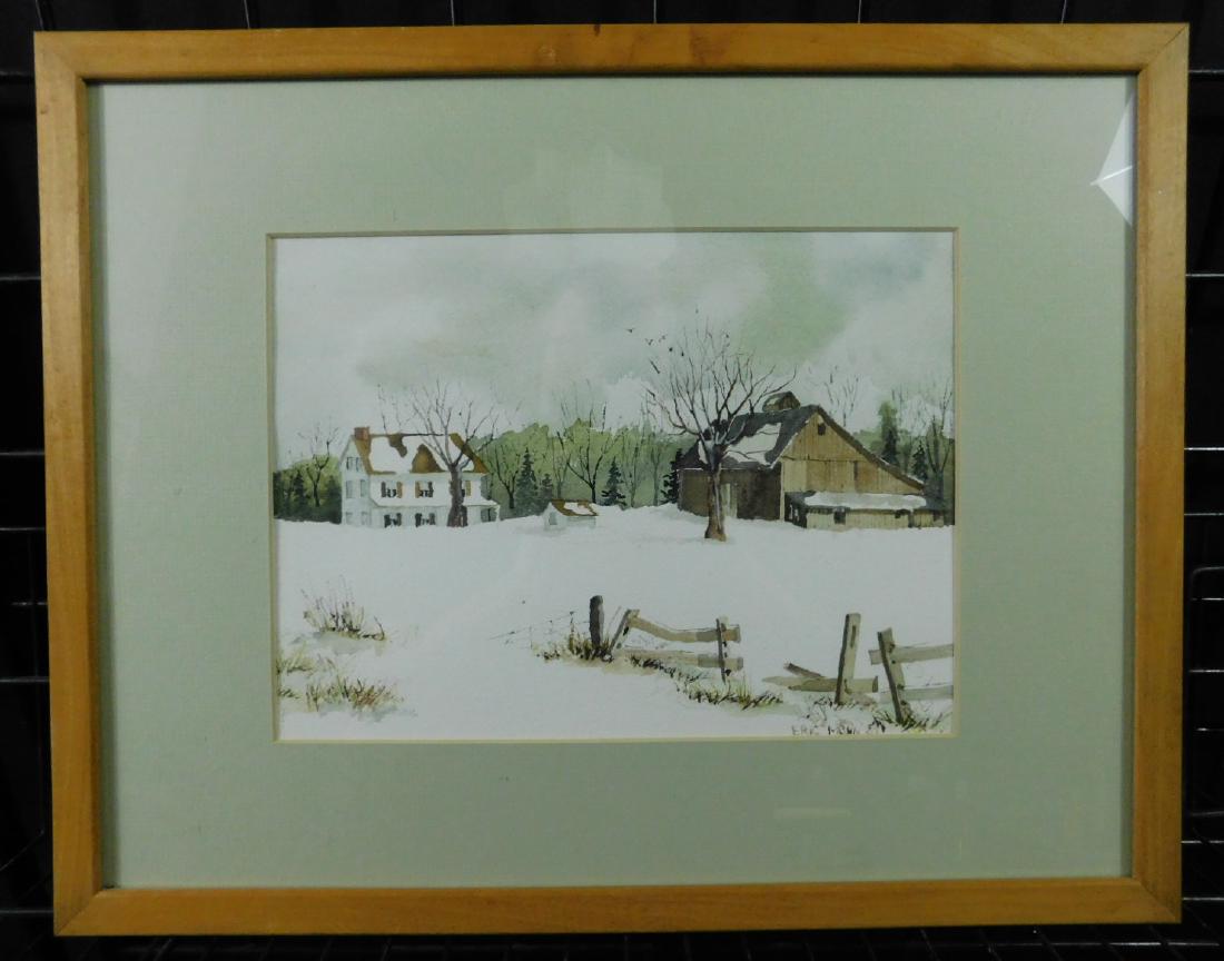 Eric G Mohn W/c Farm In Snow