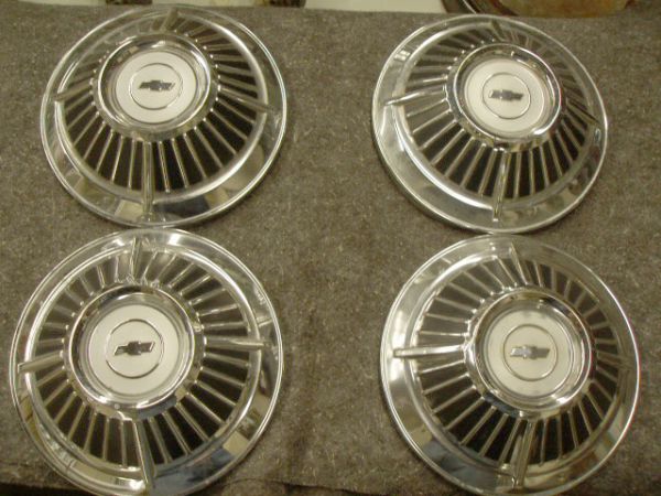 1234: 1963 Chevy Dog Dish Hubcaps