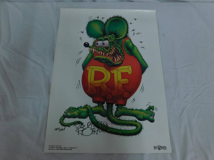 Ed Roth Rat Fink Signed Print