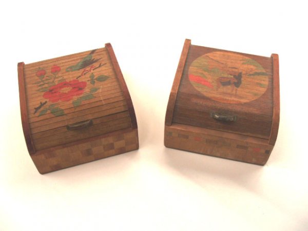 Occupied Japan & Japan Wood Cigarette Boxes