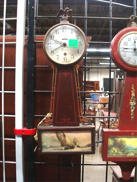 Sessions “Revere” Banjo Clock. Mahogany case Price Guide