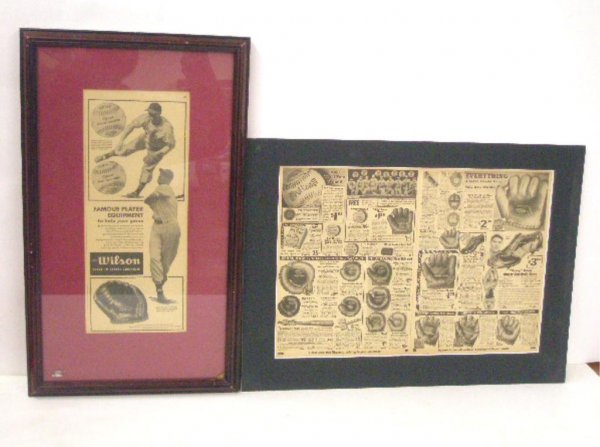 2125: 1930's & 40's Baseball Equipment Ads