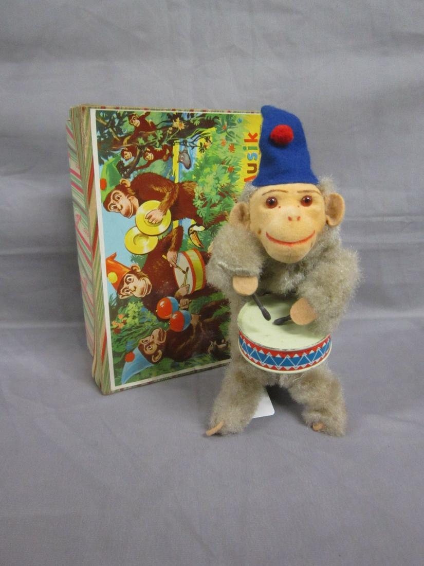 German Mechanical Monkey W/drum