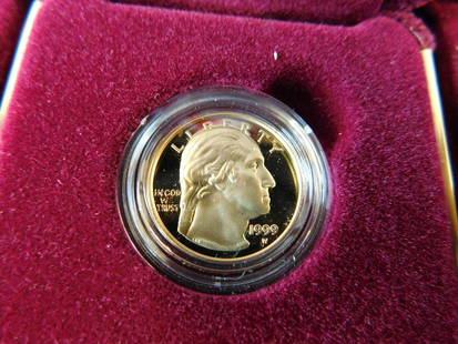 1999 W Gold $5 Commem George Washington Proof (w/box