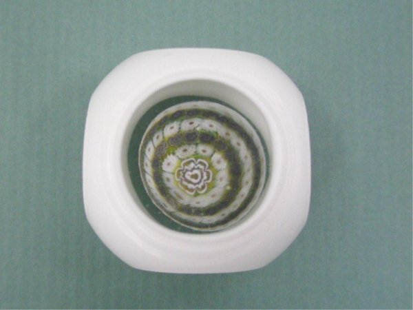 2005: Faceted Crystal Glass & Overlay Paperweight