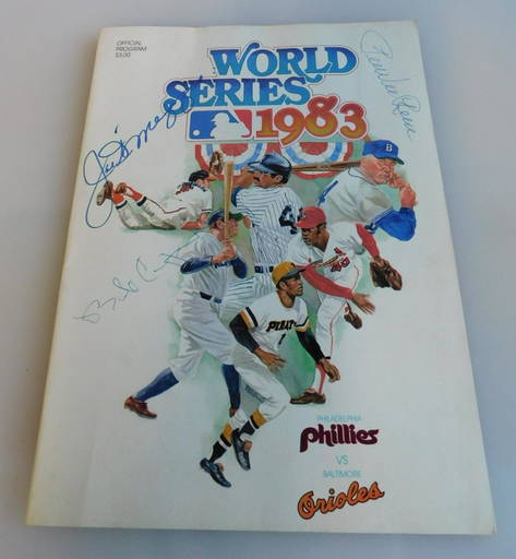 Signed 1983 World Series Program