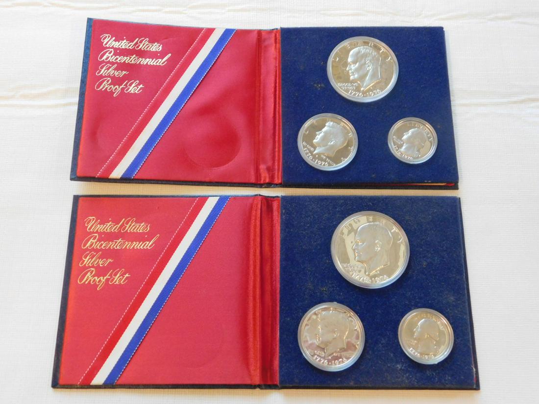 2 U.s. Bicentennial Silver Proof Sets