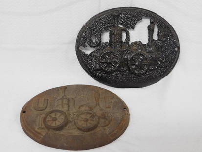Antique Cast Iron Fireman's Association Mark For Fire