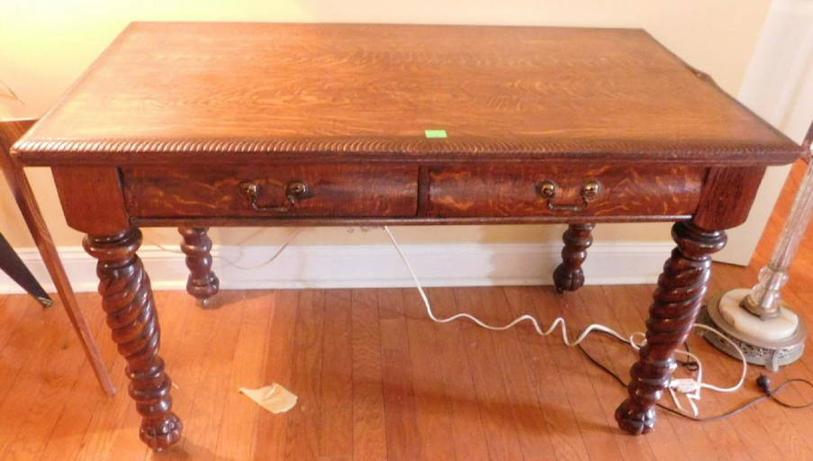 Golden Oak Library Table