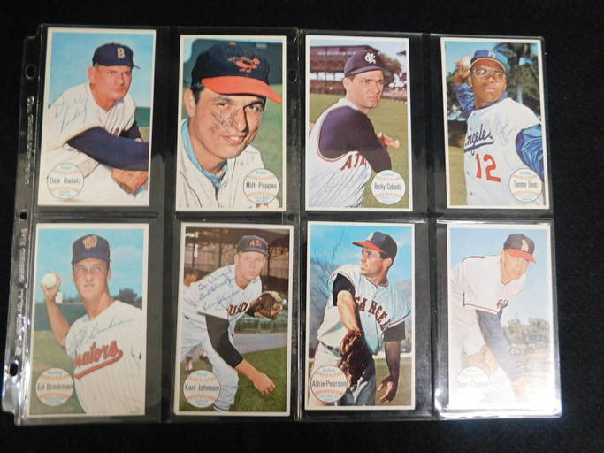 9 Signed 1964 Topps Giant Cards